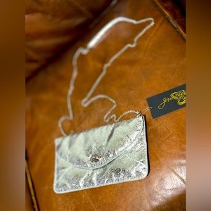 Sorial | Bags | Sorial New York Vegan Leather Silver Crossbody Bag ...